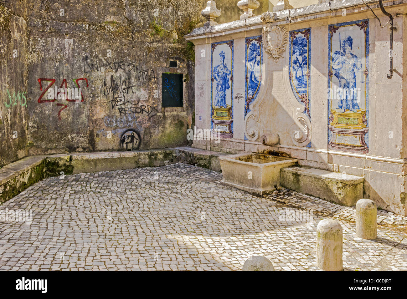 Drinking Fountain Sintra Portugal Stock Photo - Alamy