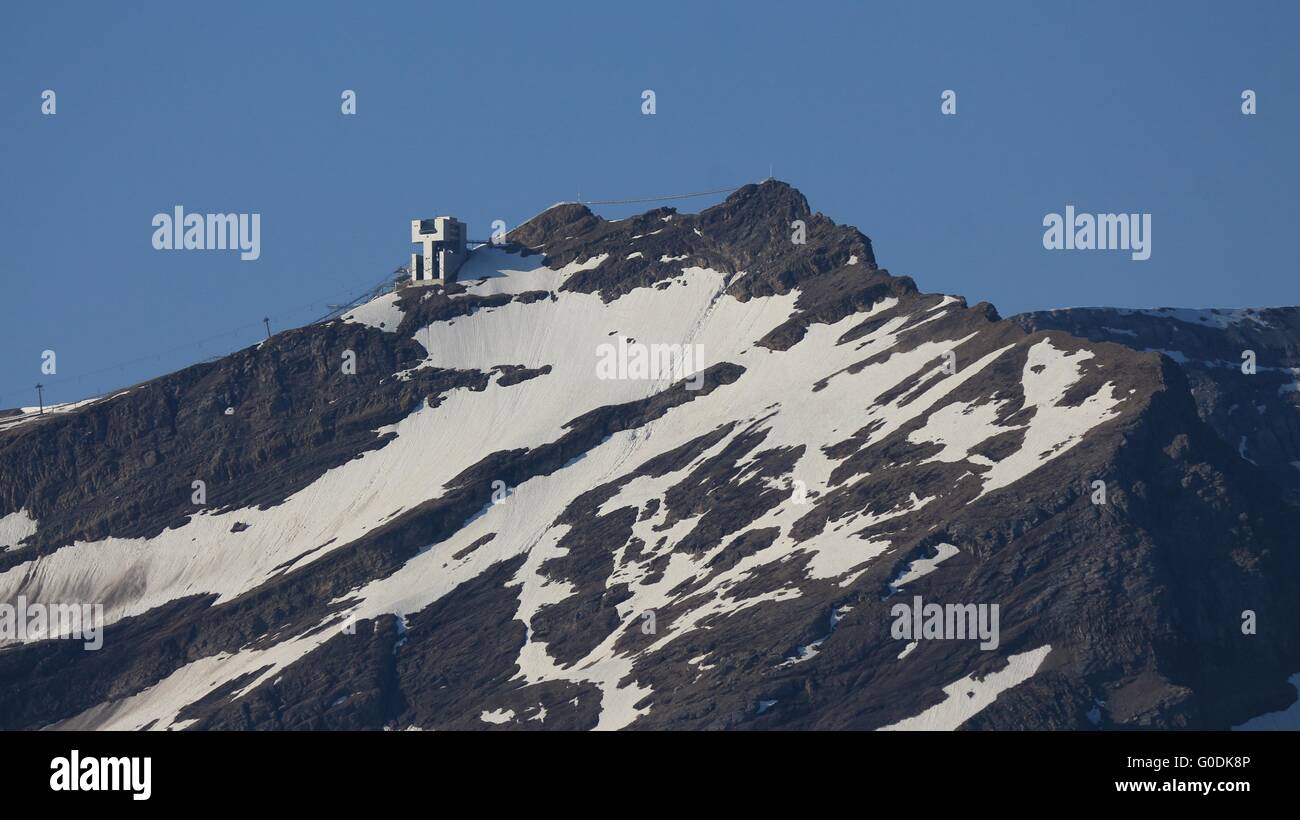 Summit station and suspension bridge on the Scex R Stock Photo - Alamy