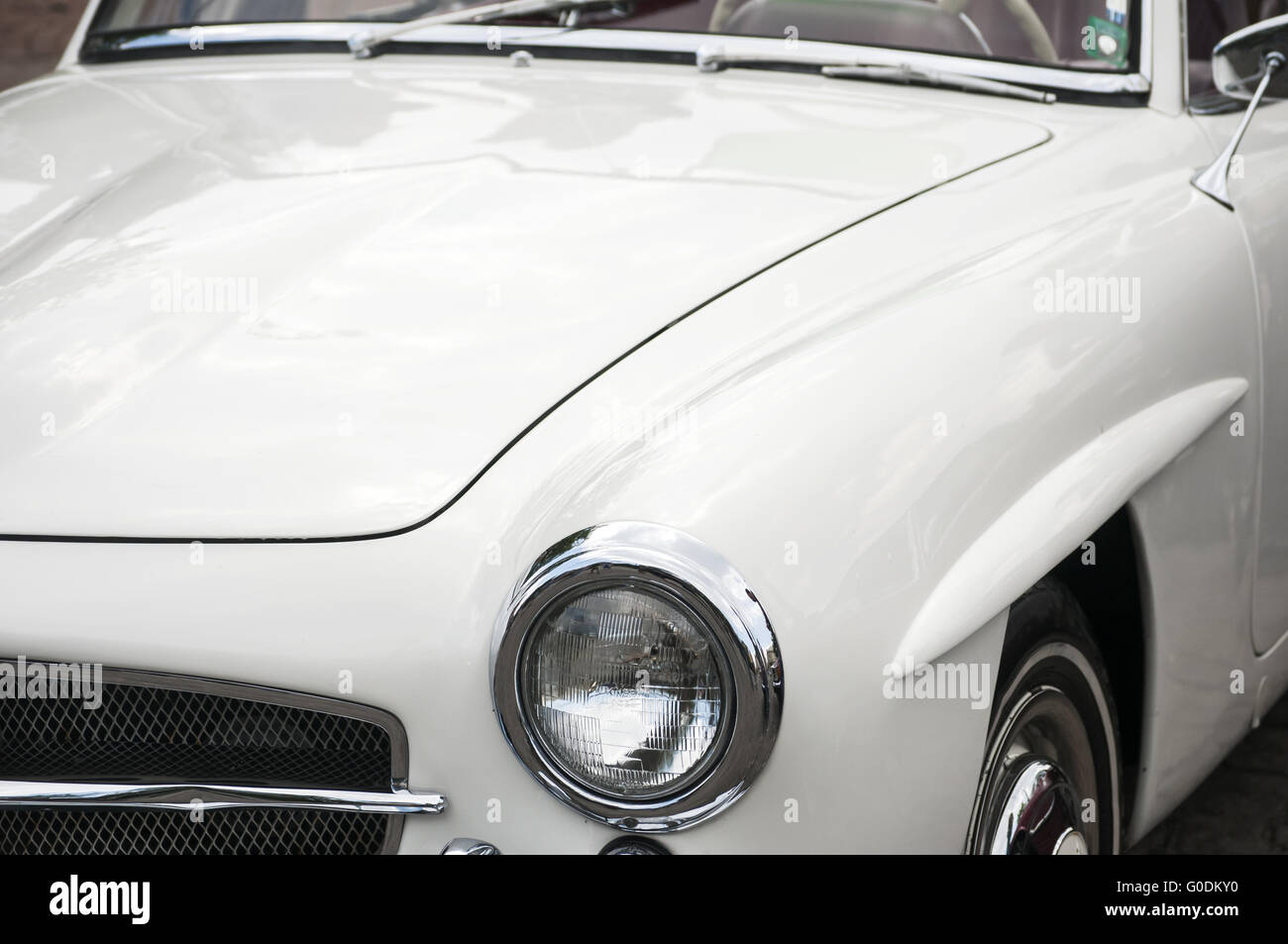 Detail of classic retro vintage car closeup Stock Photo - Alamy