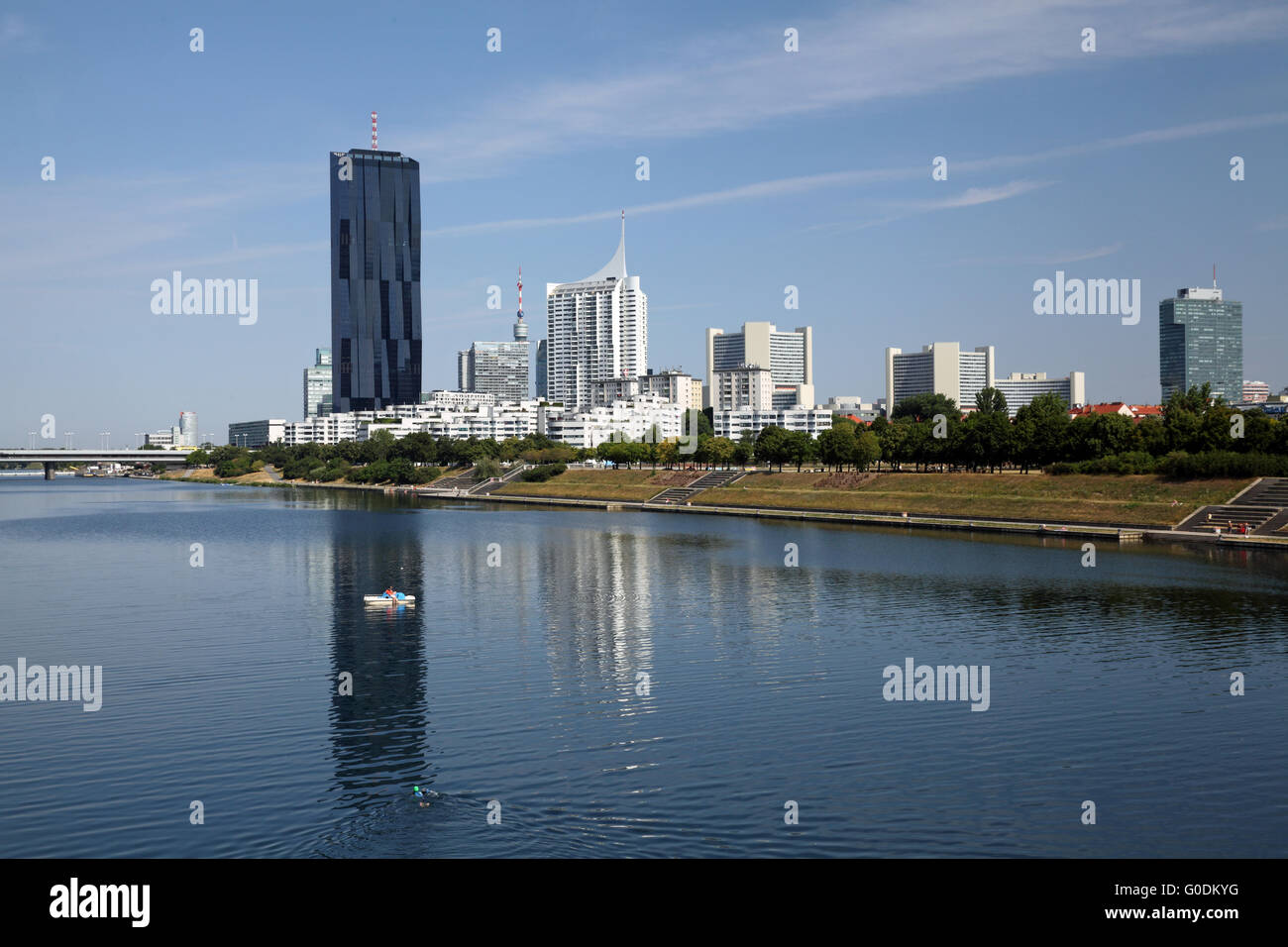 Danube city and dc tower 1 hi-res stock photography and images - Alamy
