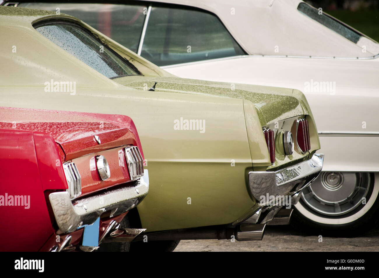 Detail of classic retro vintage cars closeup Stock Photo - Alamy