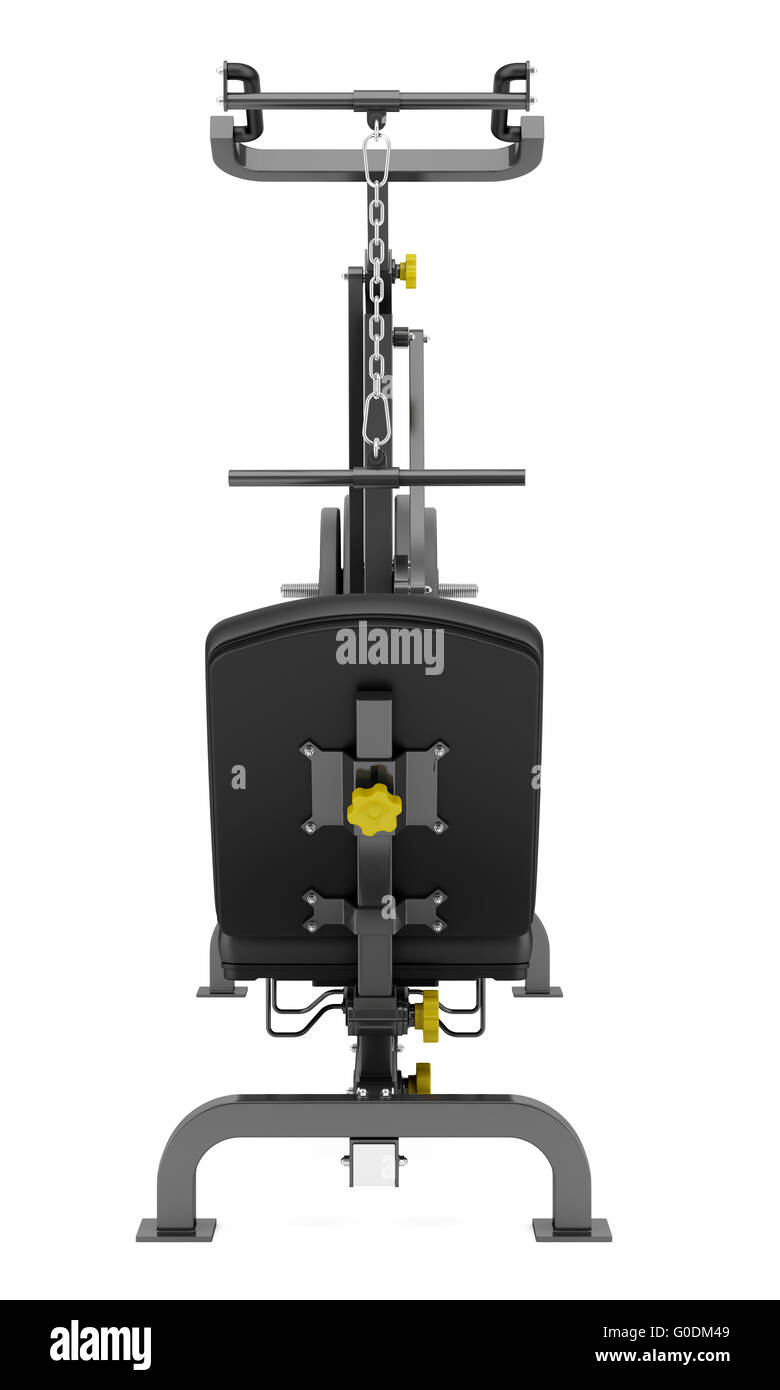 lever gym machine isolated on white background Stock Photo - Alamy