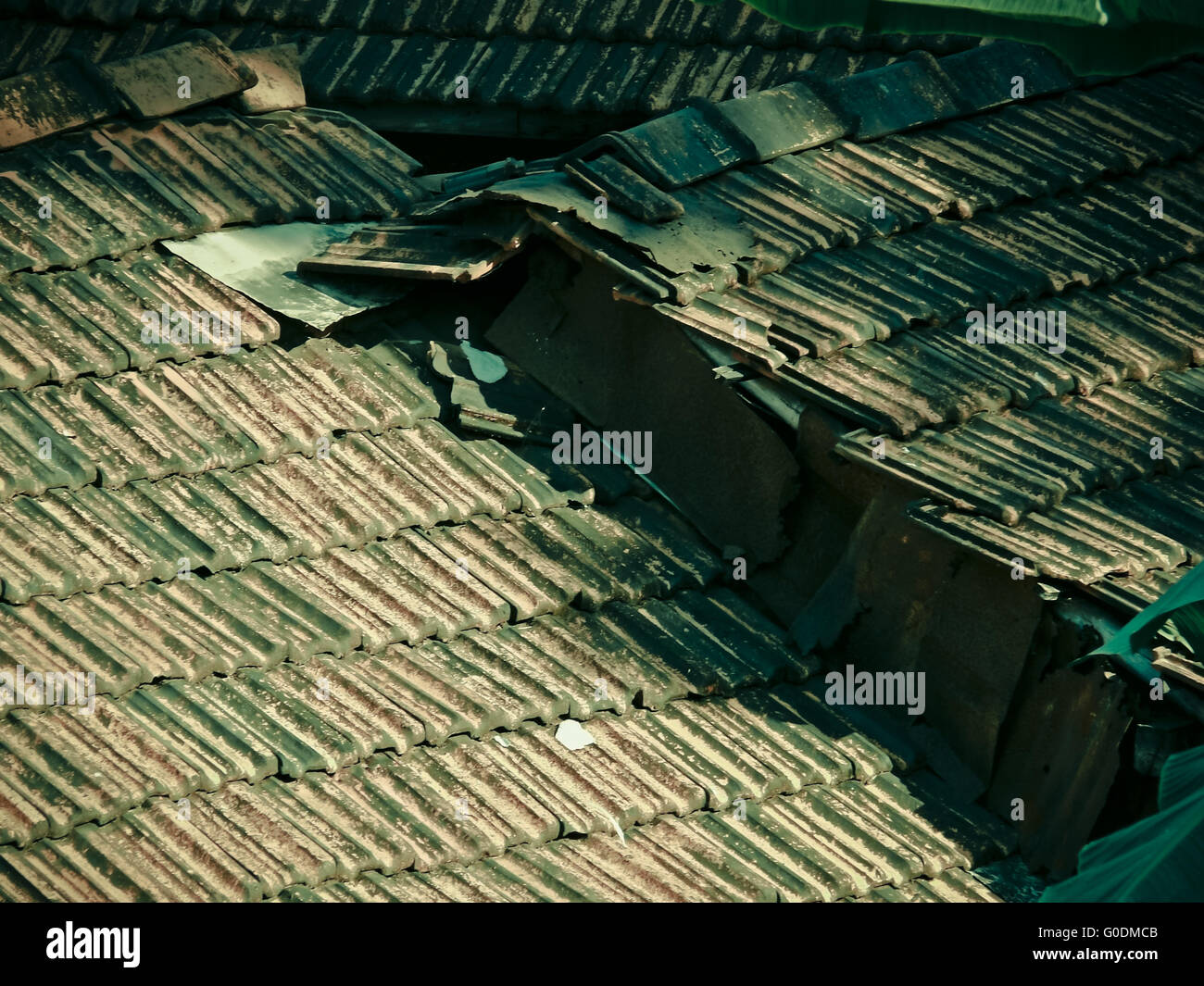 Traditional sloping roof made with Manglori tiles Stock Photo - Alamy