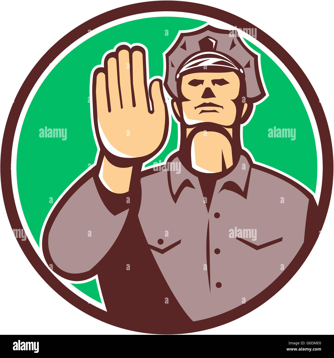 Traffic policeman hand stop sign hi-res stock photography and images ...