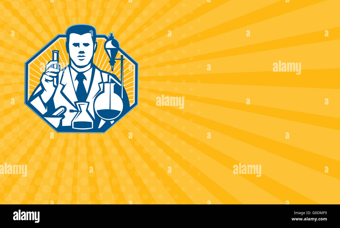 Business card Scientist Lab Researcher Chemist Retro Stock Photo - Alamy