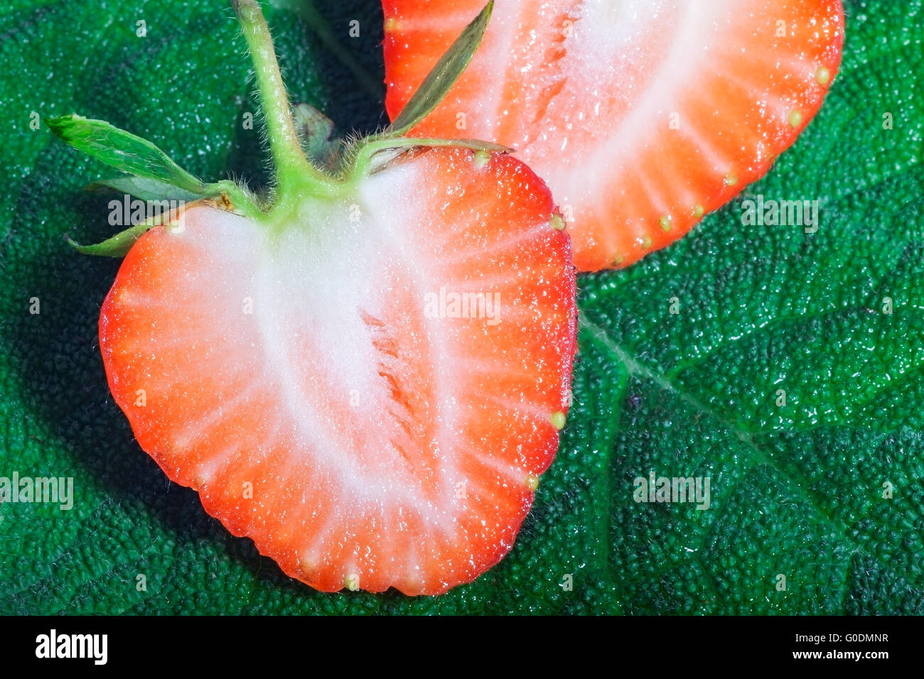beautiful shape of a red juicy strawberries. macro Stock Photo - Alamy