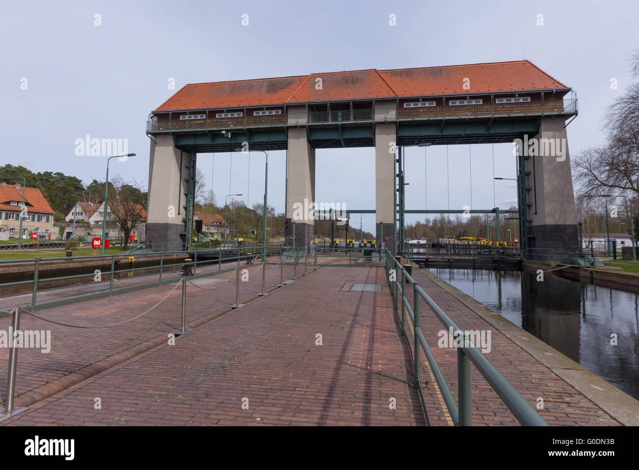 Locks gates building Stock Photo - Alamy