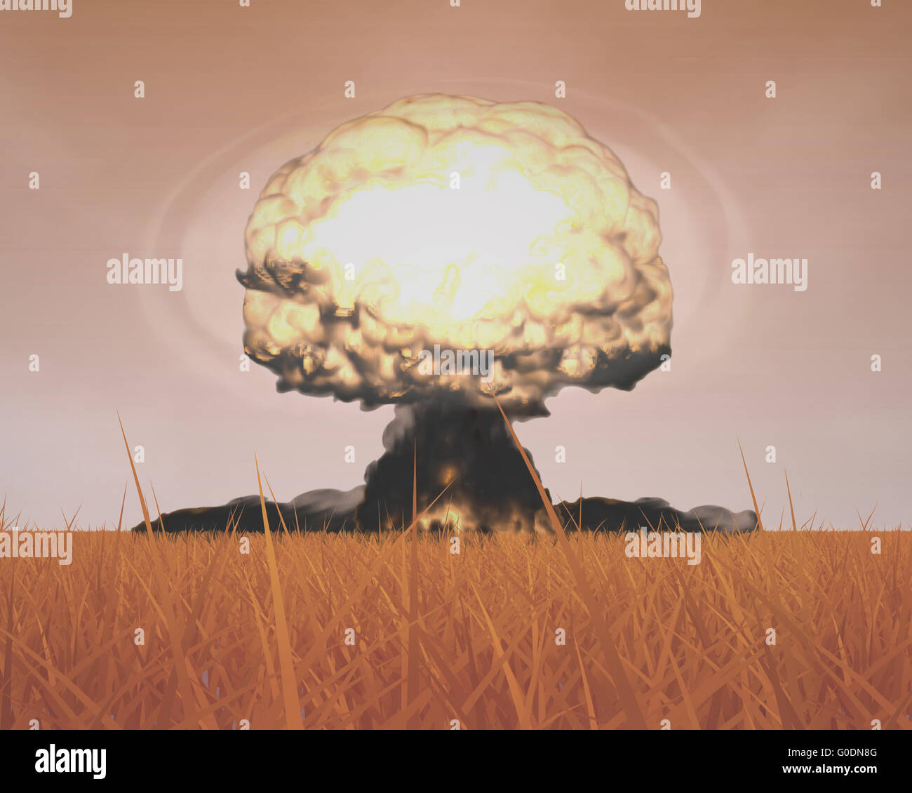 Mushroom Cloud of Nuclear Explosion Stock Photo - Alamy