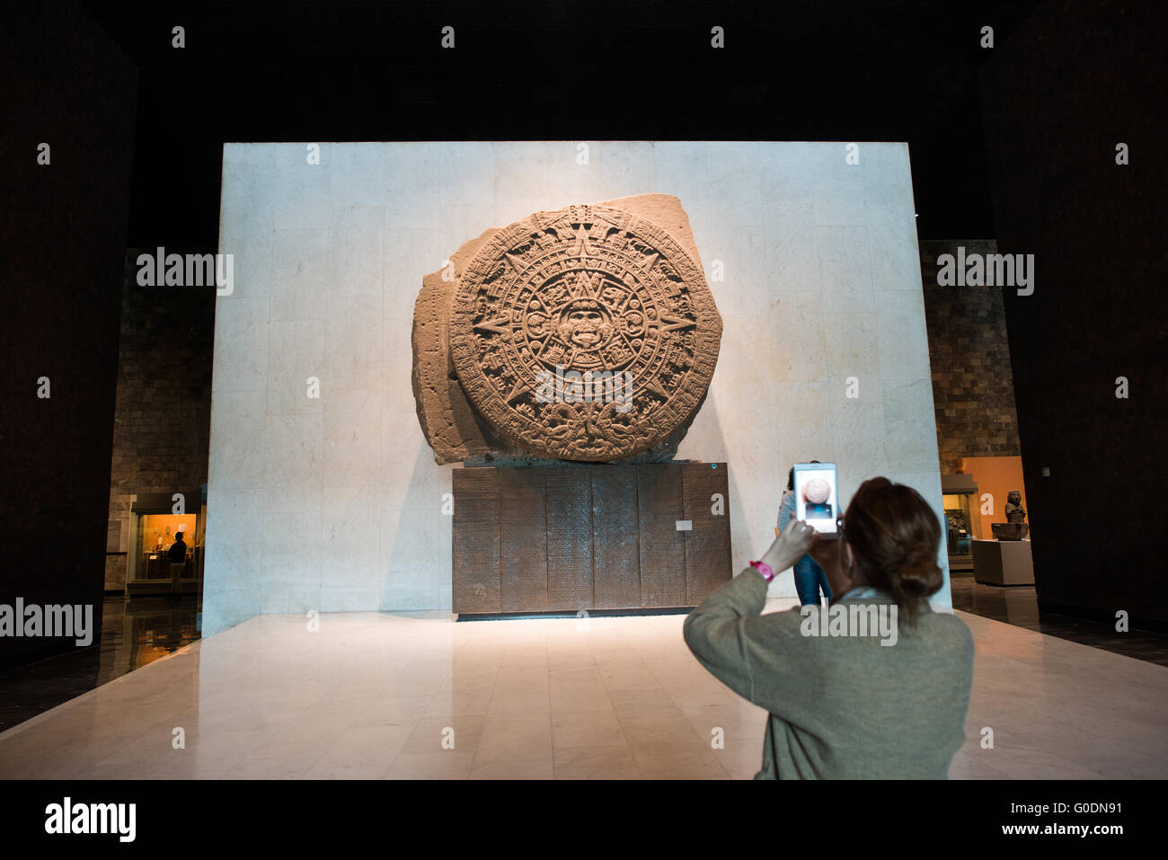 Aztec calendar stone museum hi-res stock photography and images - Alamy