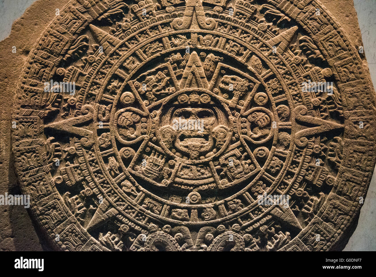 Aztec Calendar Stone Piedra del Sol Mexico City // MEXICO CITY, Mexico ...