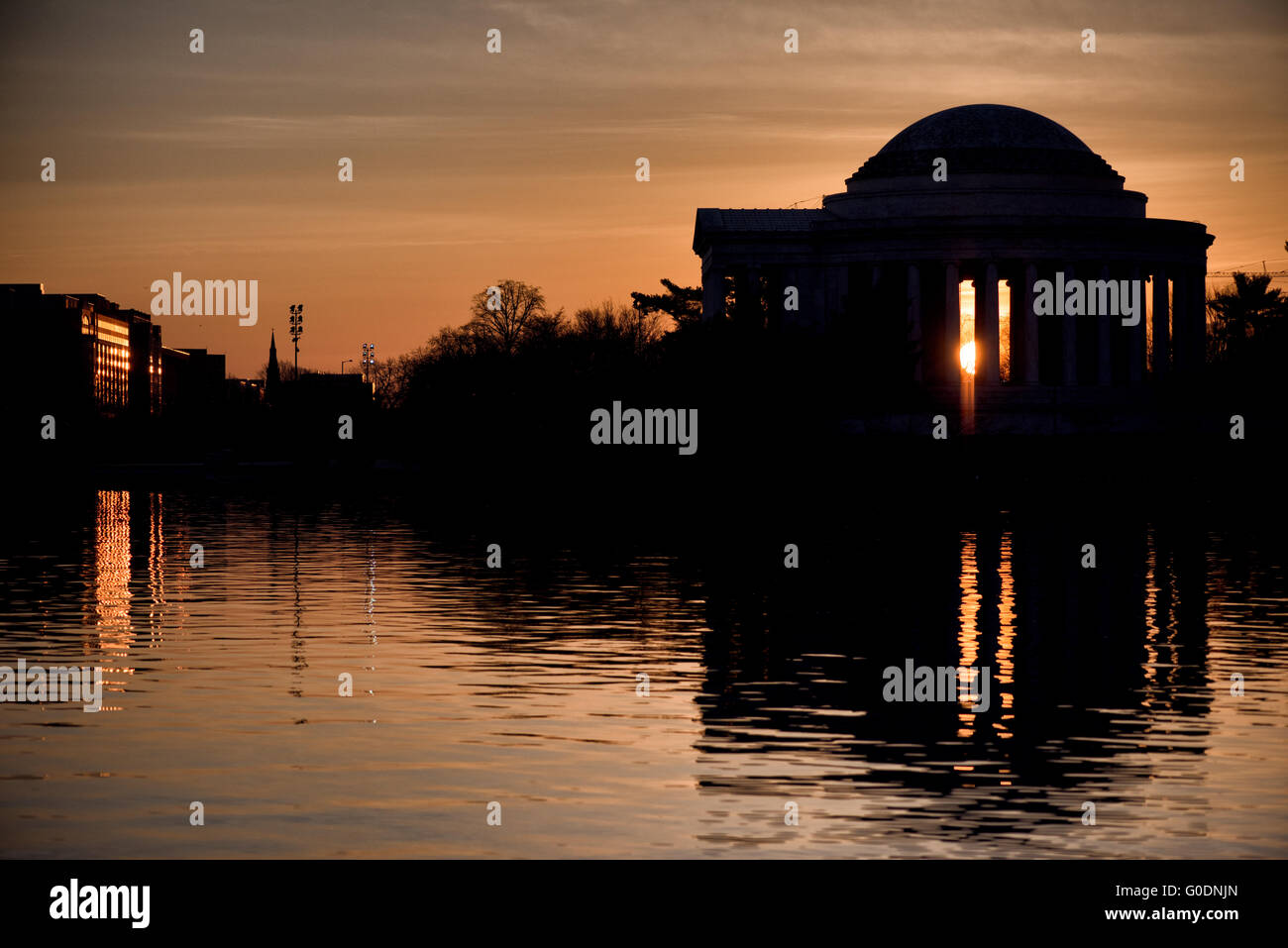 Jefferson Memorial Sunrise Tidal Basin Washington DC // WASHINGTON, D.C ...