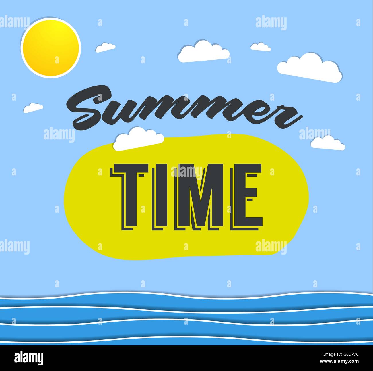 Summer time background with text Stock Vector Image & Art - Alamy