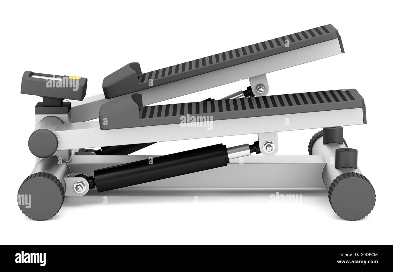 gym stepper isolated on white background Stock Photo - Alamy