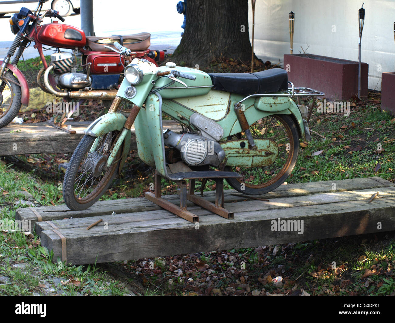 The old rusty motorcycles on a street Stock Photo - Alamy