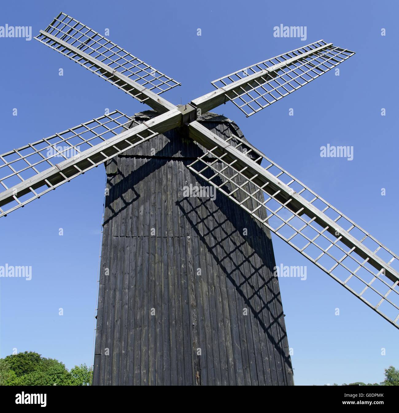 wooden wind mill Stock Photo - Alamy