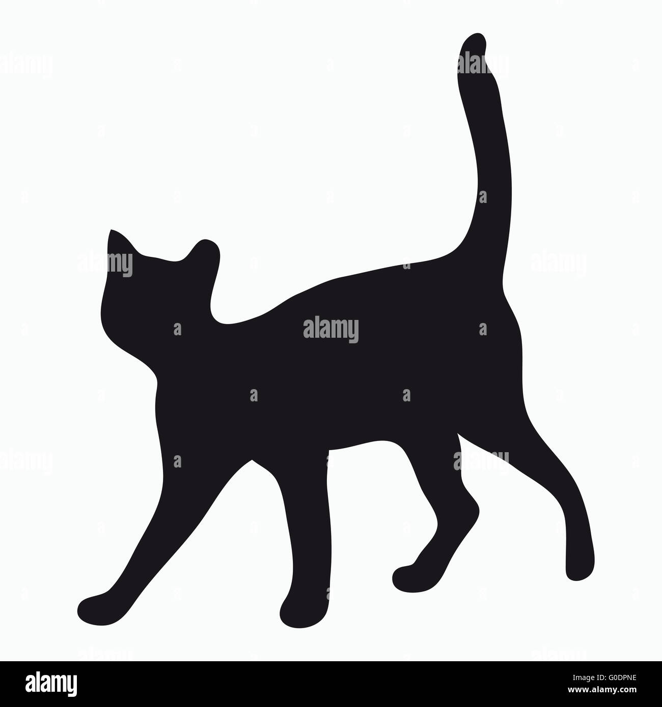Silhouette of a cat Stock Photo - Alamy