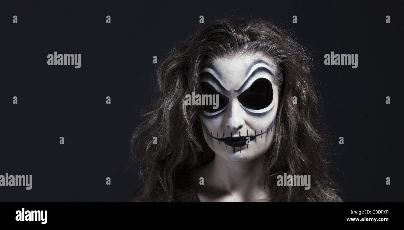 Skeleton face paint hi-res stock photography and images - Alamy