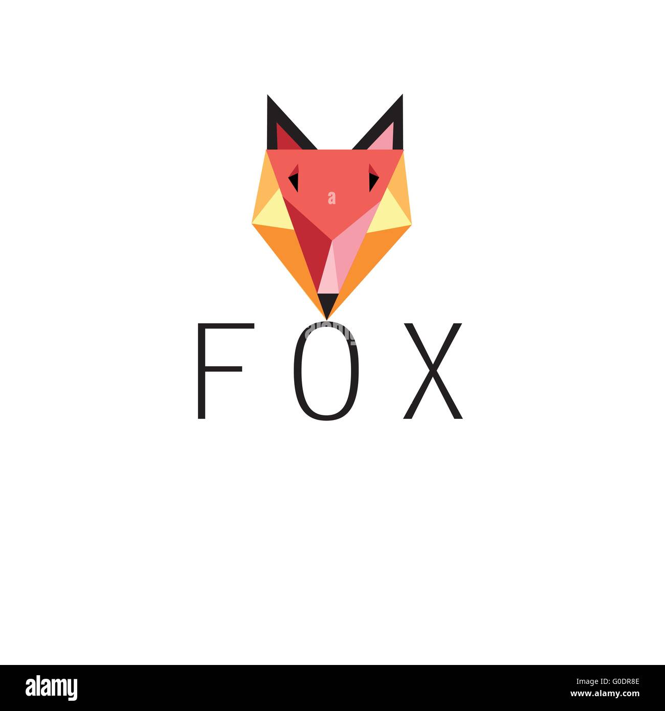 Graphic portrait of fox icon Stock Vector Image & Art - Alamy