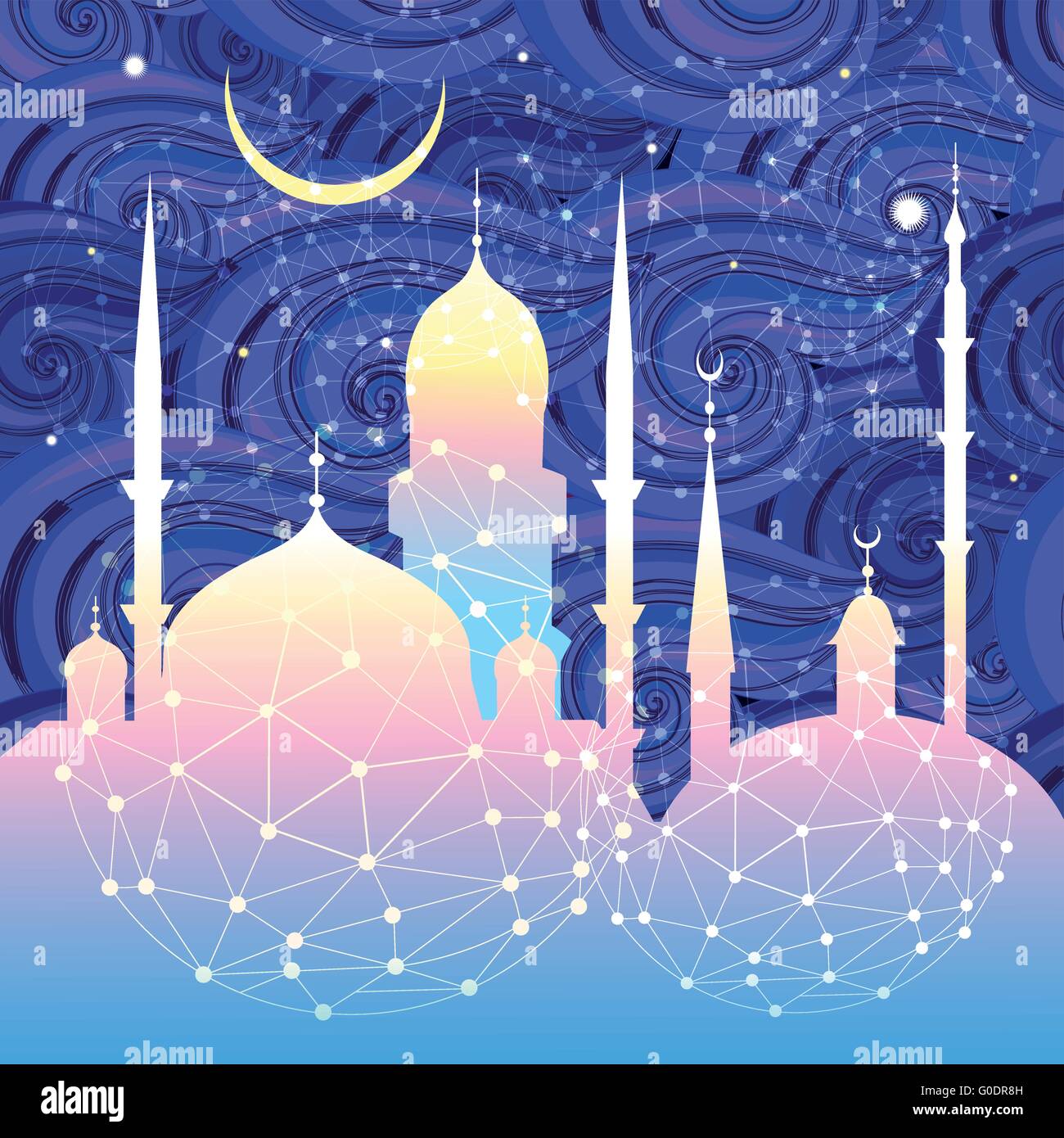Prayer minarets islam Stock Vector Images - Alamy