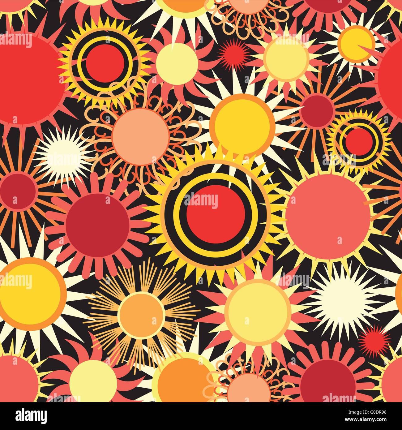 Seamless pattern with abstract suns Stock Vector Image & Art - Alamy