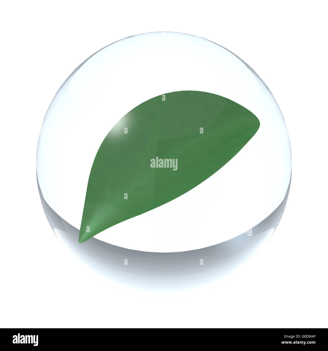 Green shield leaf symbol hi-res stock photography and images - Alamy