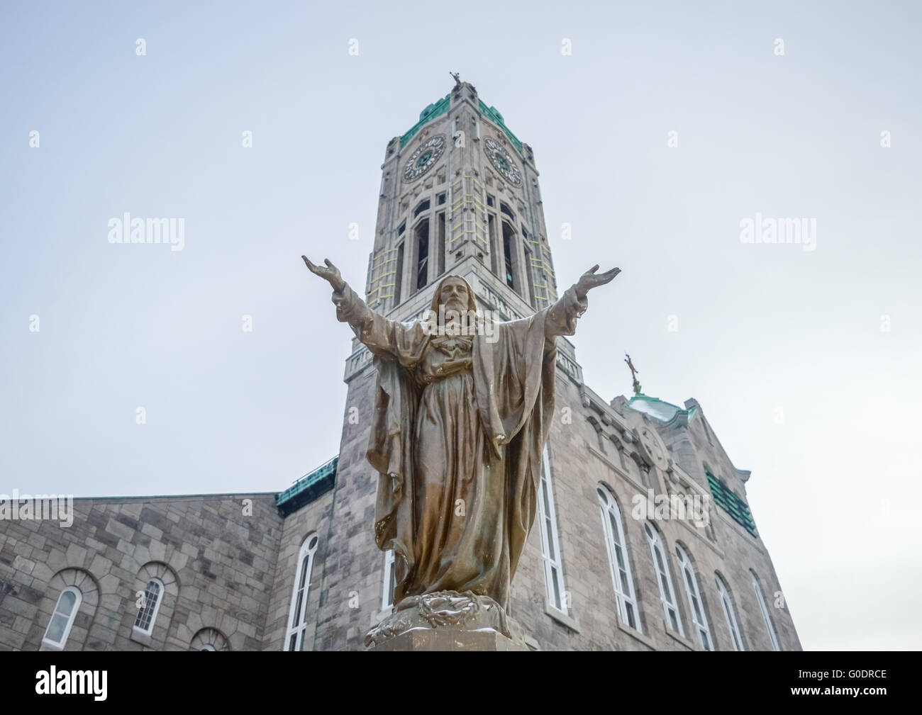 The statue of Christ in Montreal Stock Photo - Alamy