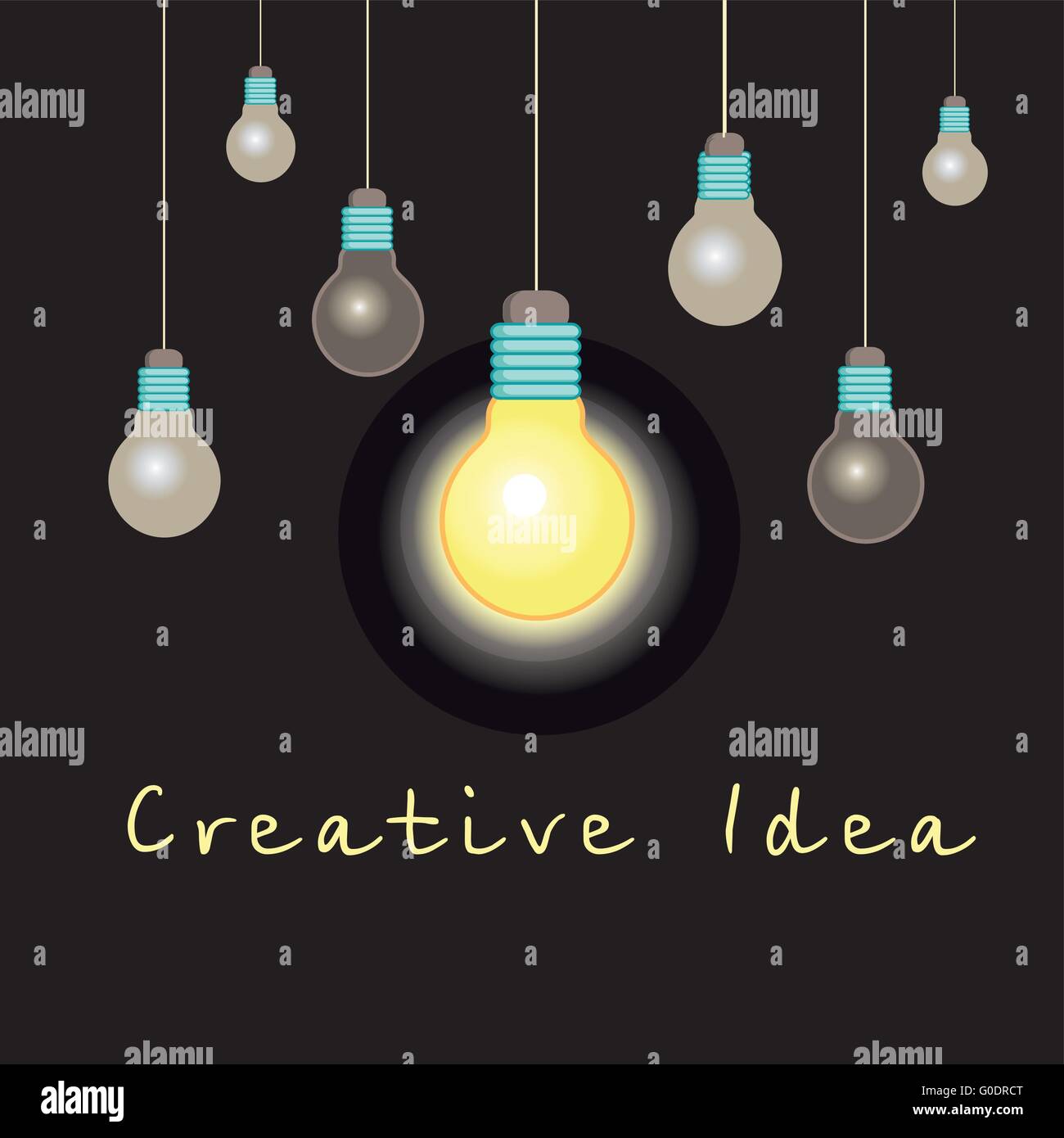 graphic light bulb idea concept Stock Vector Image & Art - Alamy