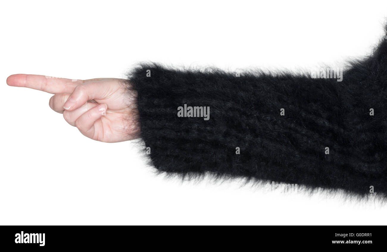 Young woman's arm showing a gesture Stock Photo - Alamy