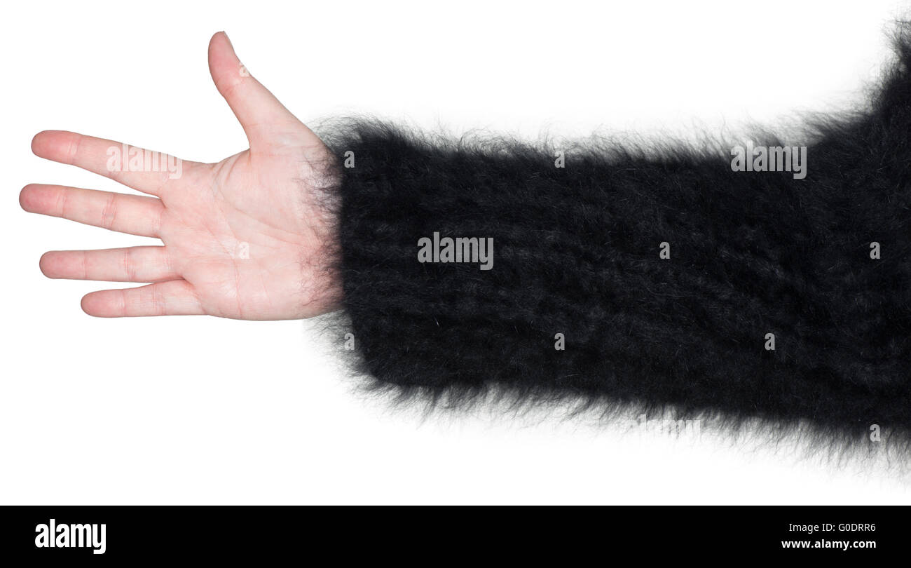 Young woman's arm showing a gesture Stock Photo - Alamy