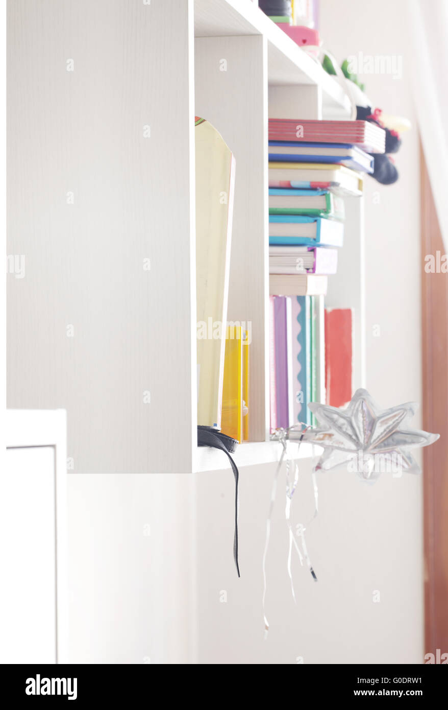 Shelves with books Stock Photo - Alamy