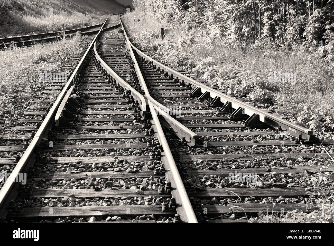 Railroad switch hi-res stock photography and images - Alamy