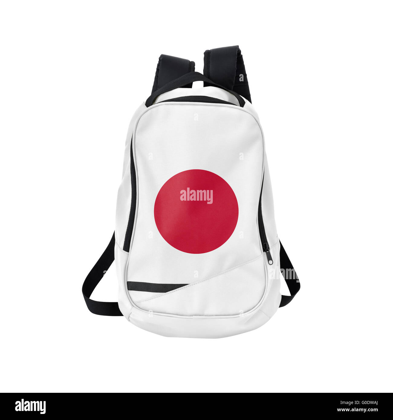 Japan flag backpack isolated on white Stock Photo - Alamy