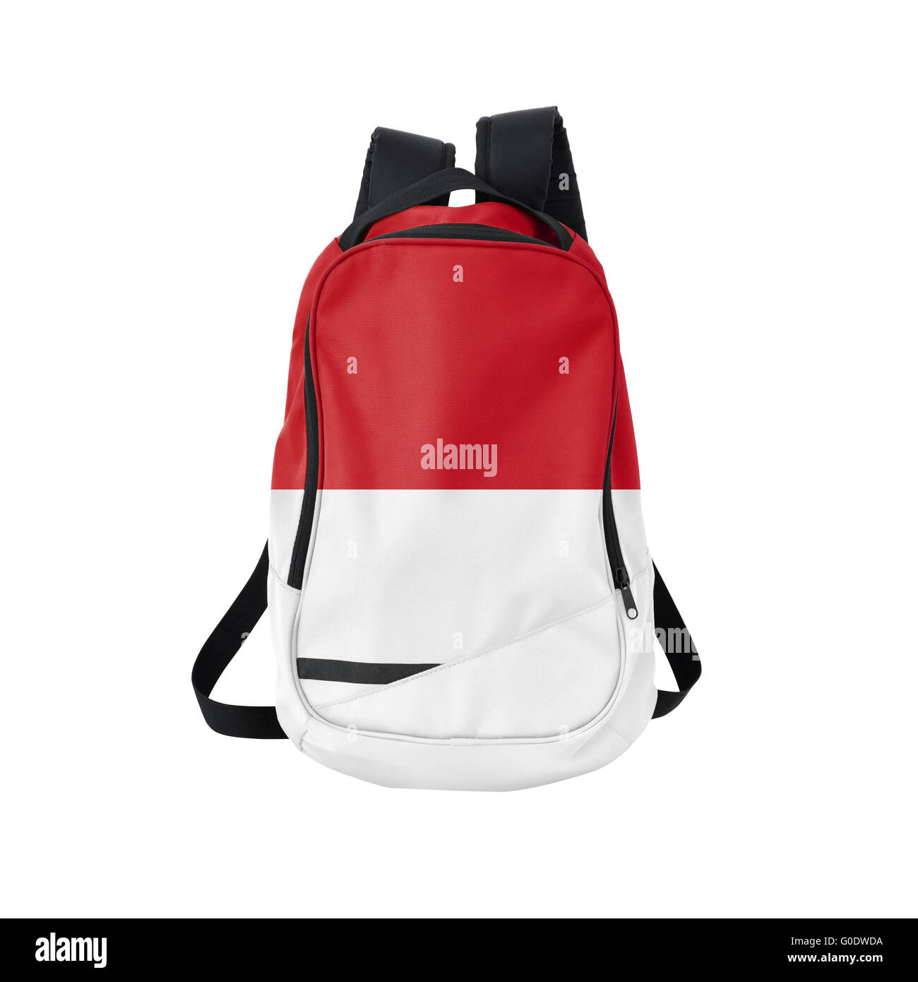 Indonesia flag backpack isolated on white Stock Photo - Alamy