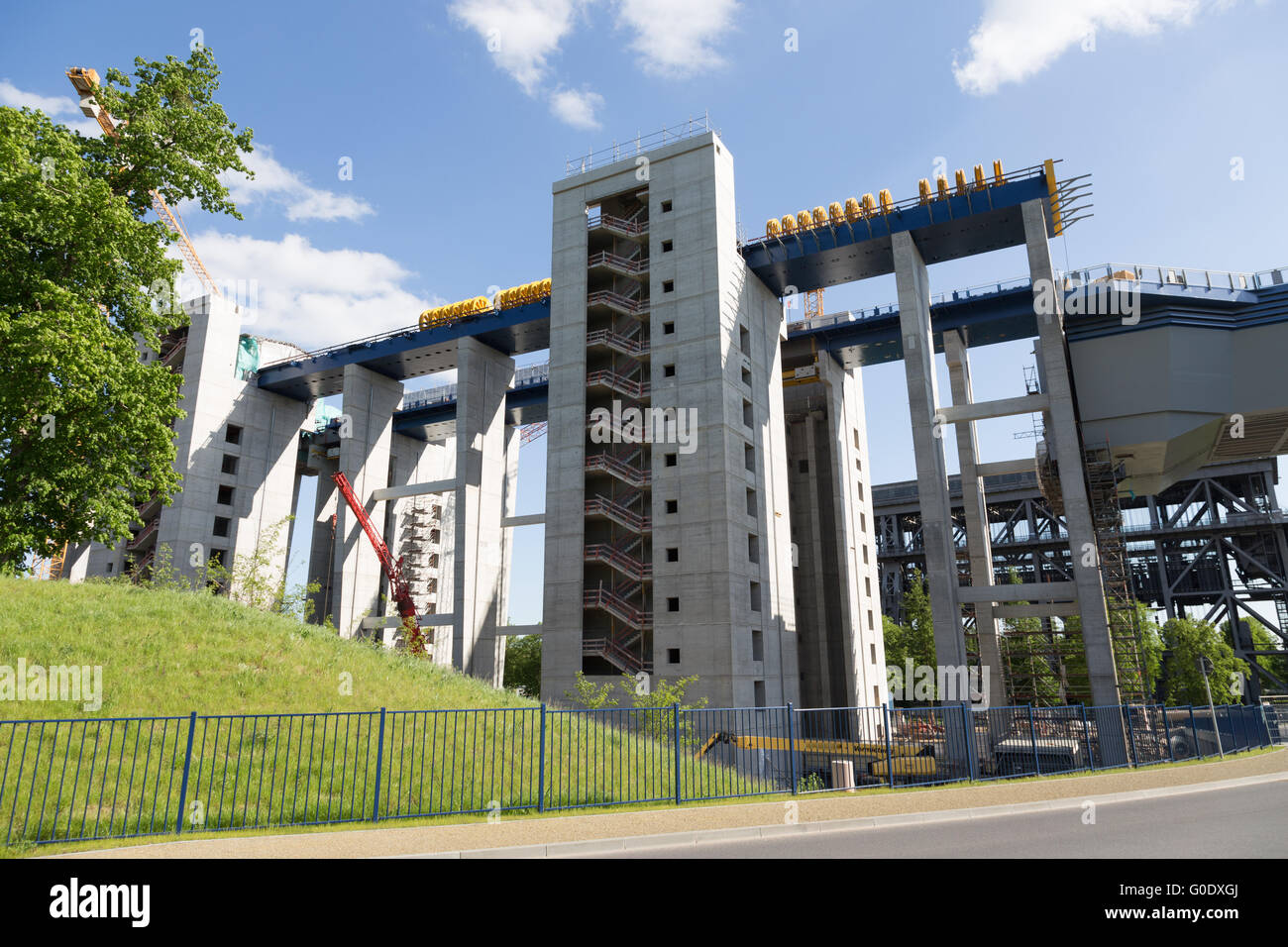 Ship lift construction site Stock Photo - Alamy