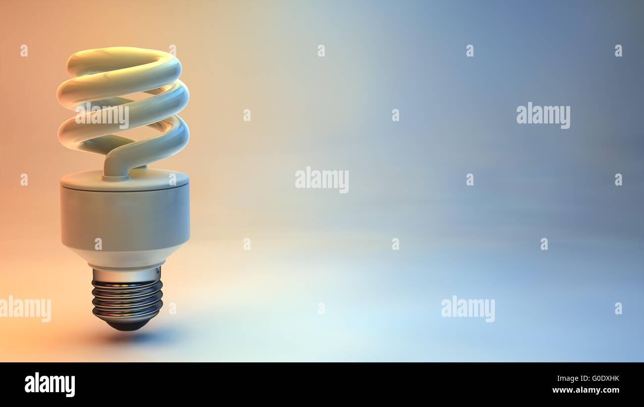 3d render energy saving bulb Stock Photo - Alamy