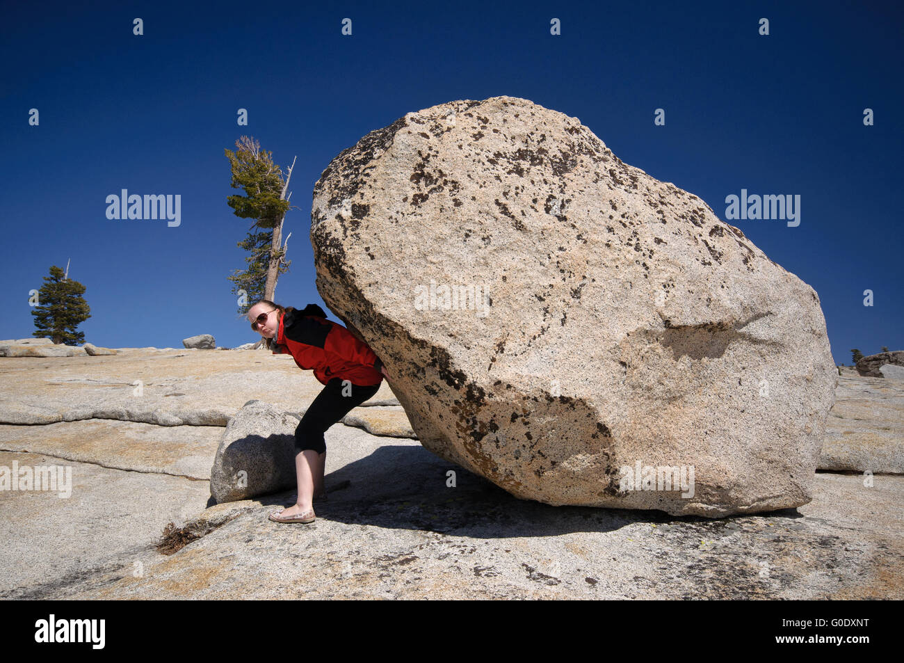 Holding the Rock Stock Photo - Alamy