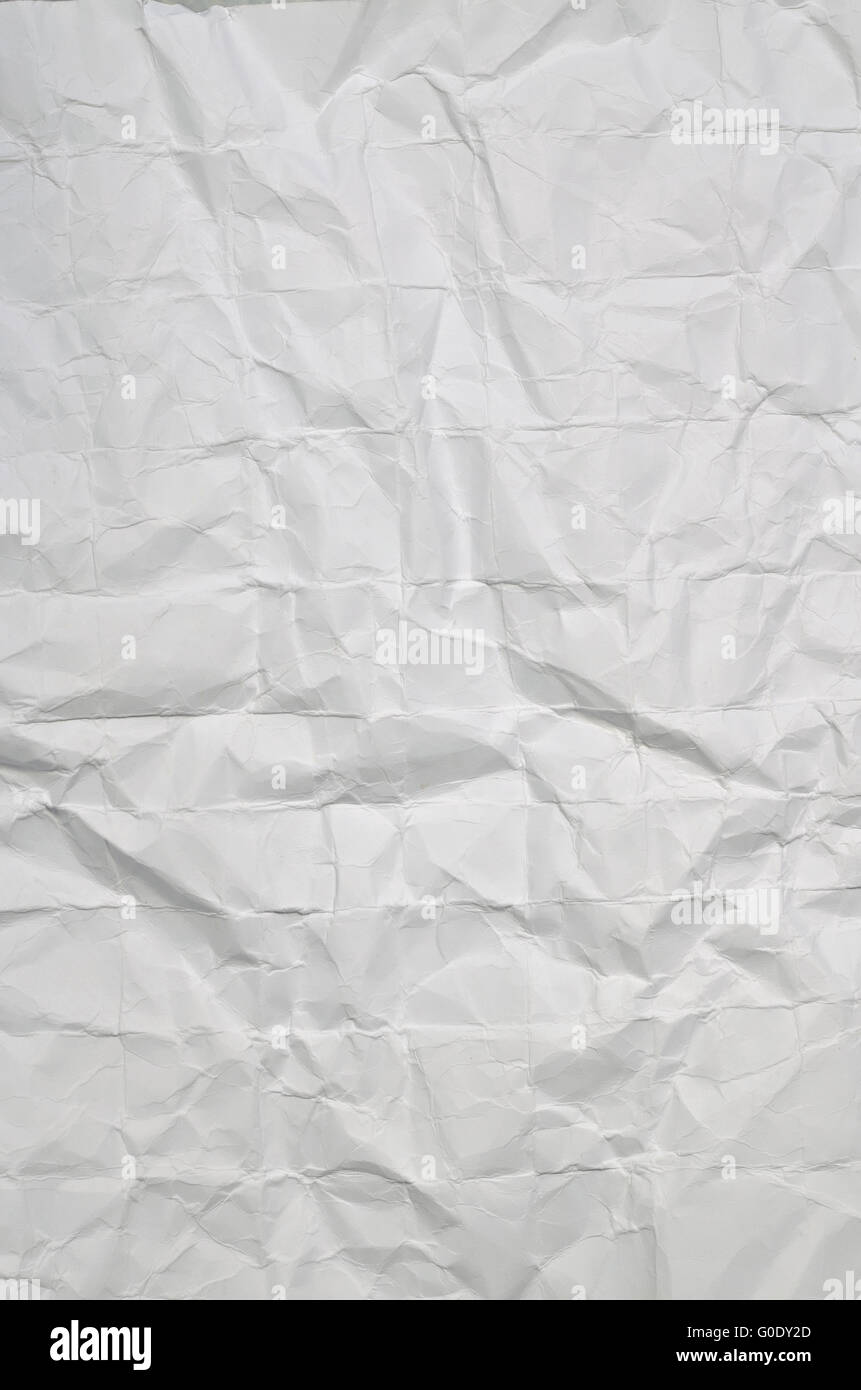 Close up of a creased, white paper texture, full frame, vertical Stock ...