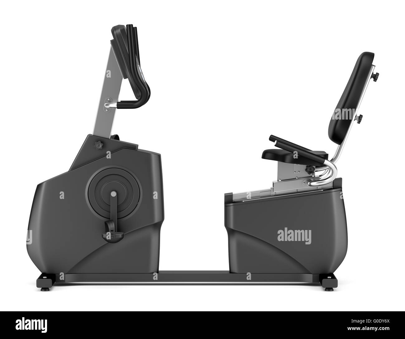 stationary exercise horizontal bike isolated Stock Photo - Alamy