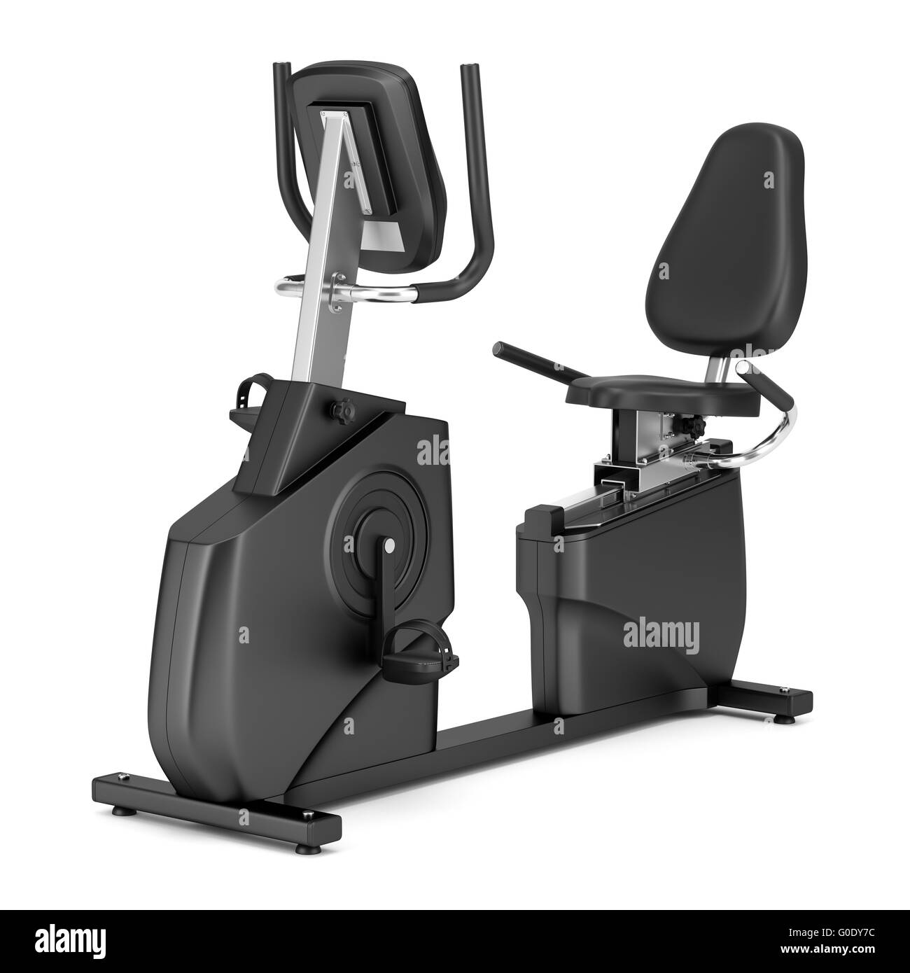 stationary exercise horizontal bike isolated Stock Photo - Alamy