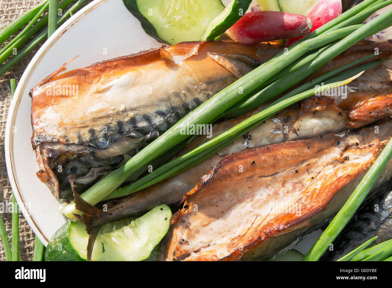 Fish with Vegetables Stock Photo - Alamy