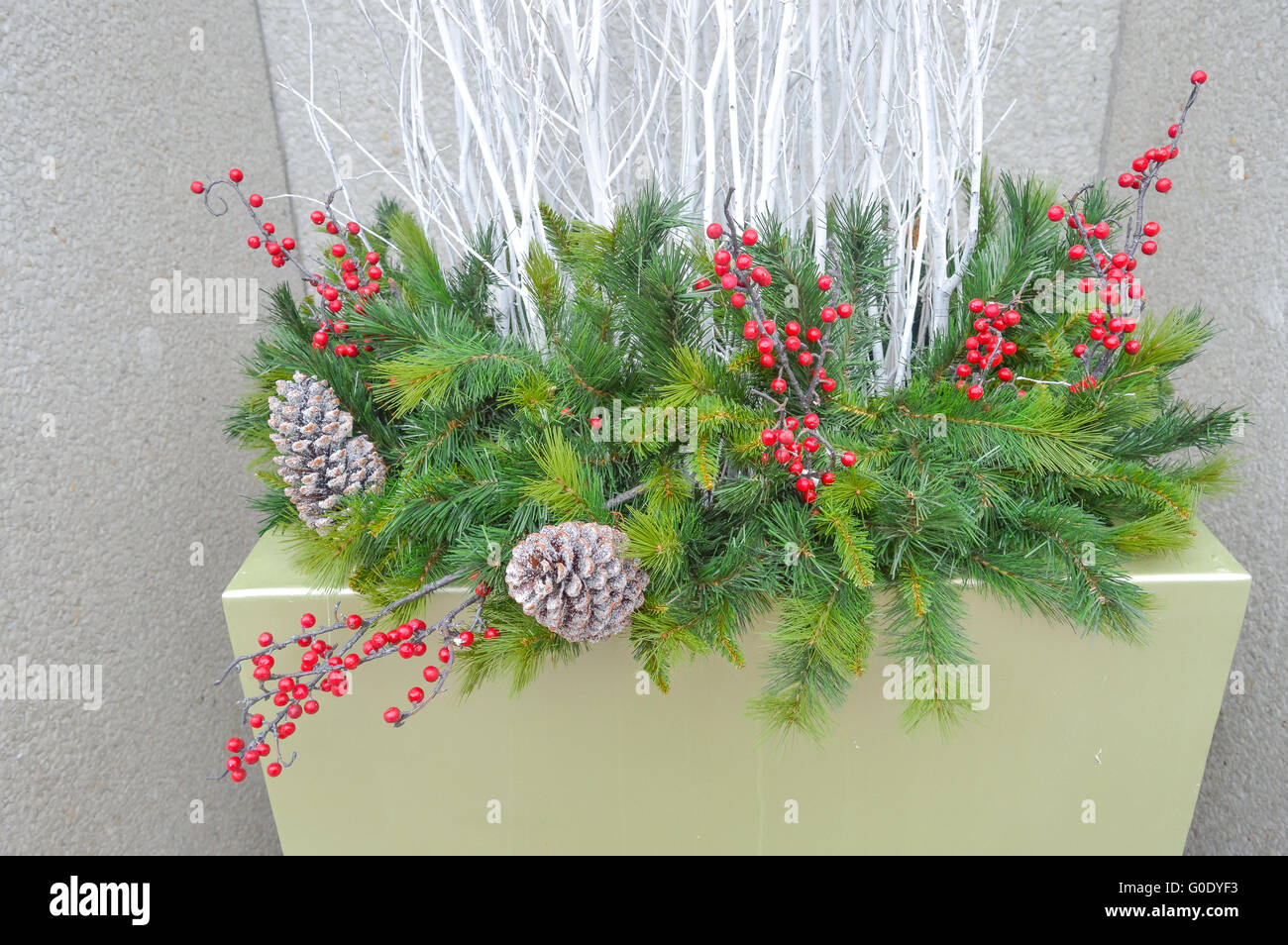 Christmas decoration on snow Stock Photo - Alamy