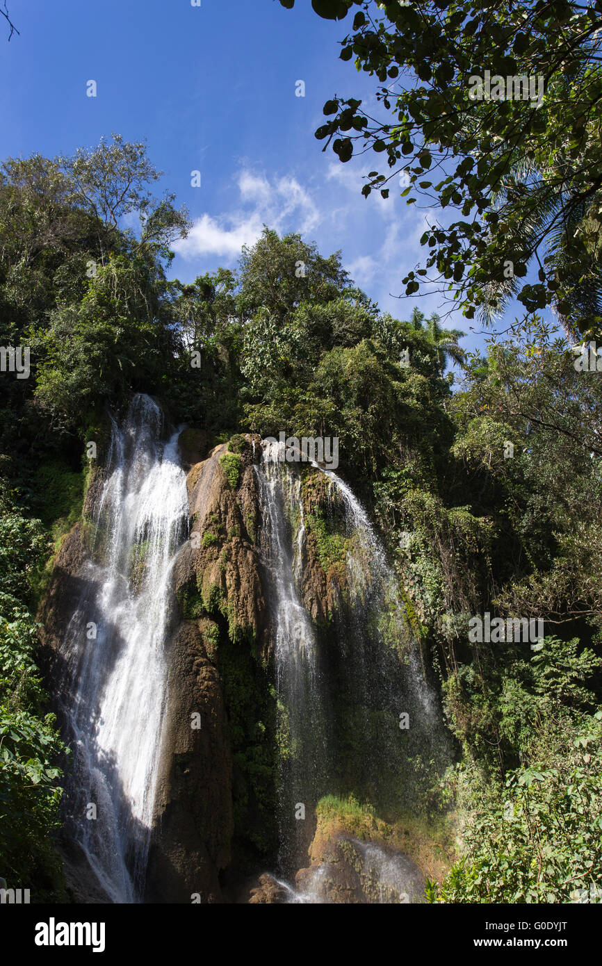 waterfall with pool in Cuba Stock Photo - Alamy