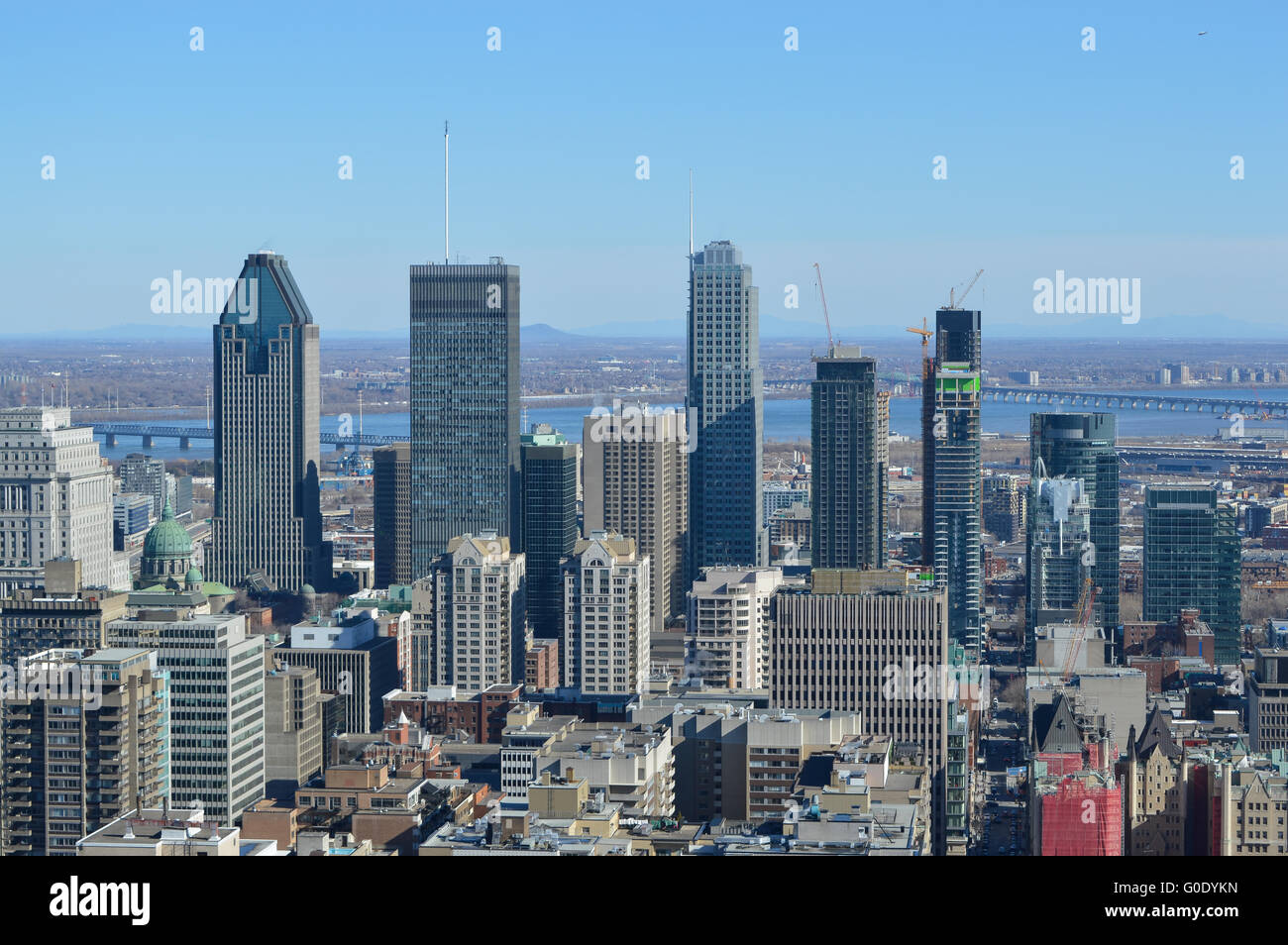 Montreal, Canada: March 20, 2016: Montreal Skyline in spring Stock ...