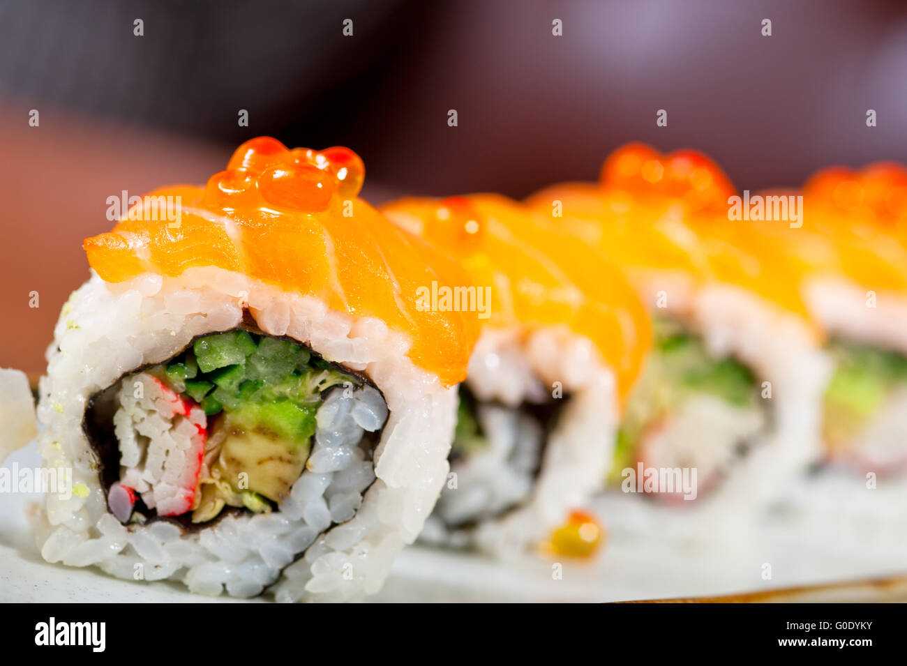 fresh sushi choice combination assortment selection Stock Photo - Alamy