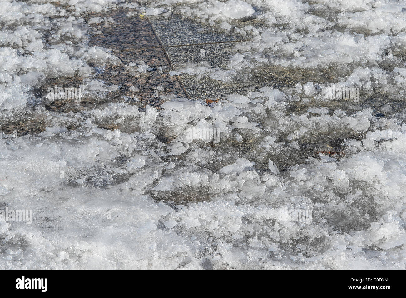 Snow on the sidewalk hi-res stock photography and images - Alamy