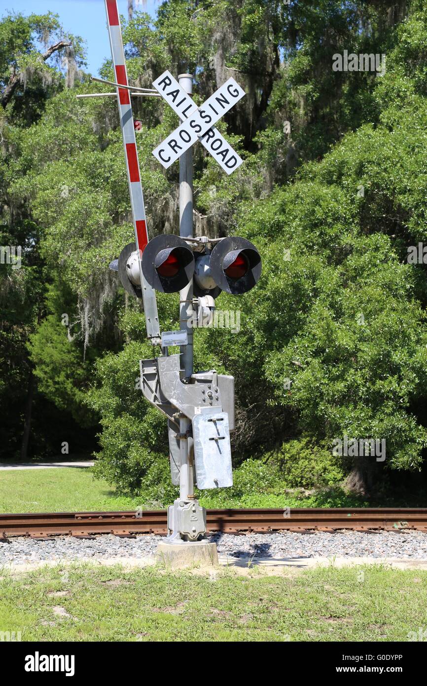 Warning triangle level crossing barrier hi-res stock photography and ...
