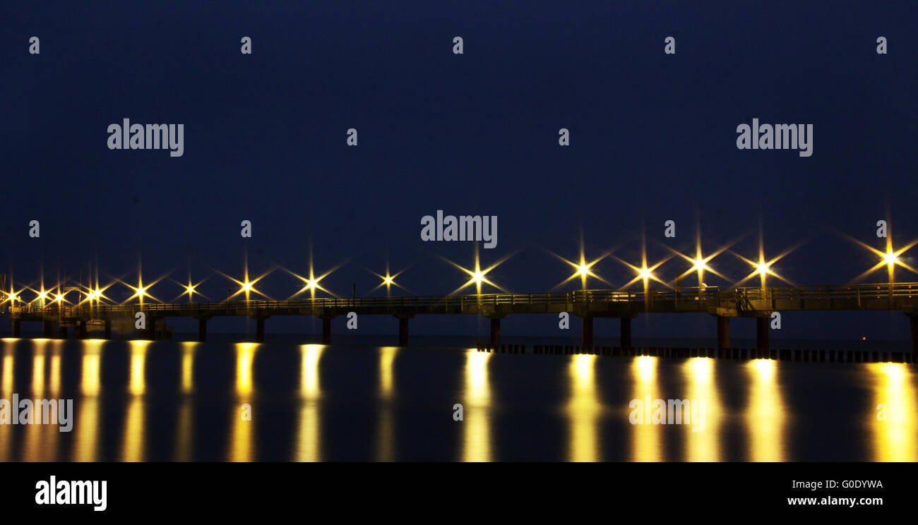 Seabridge in the evening Stock Photo - Alamy