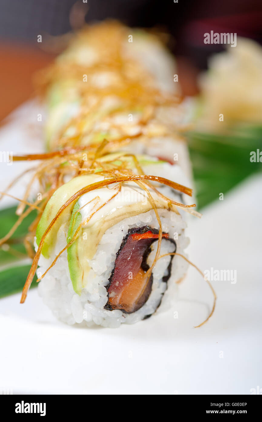 fresh sushi choice combination assortment selection Stock Photo - Alamy