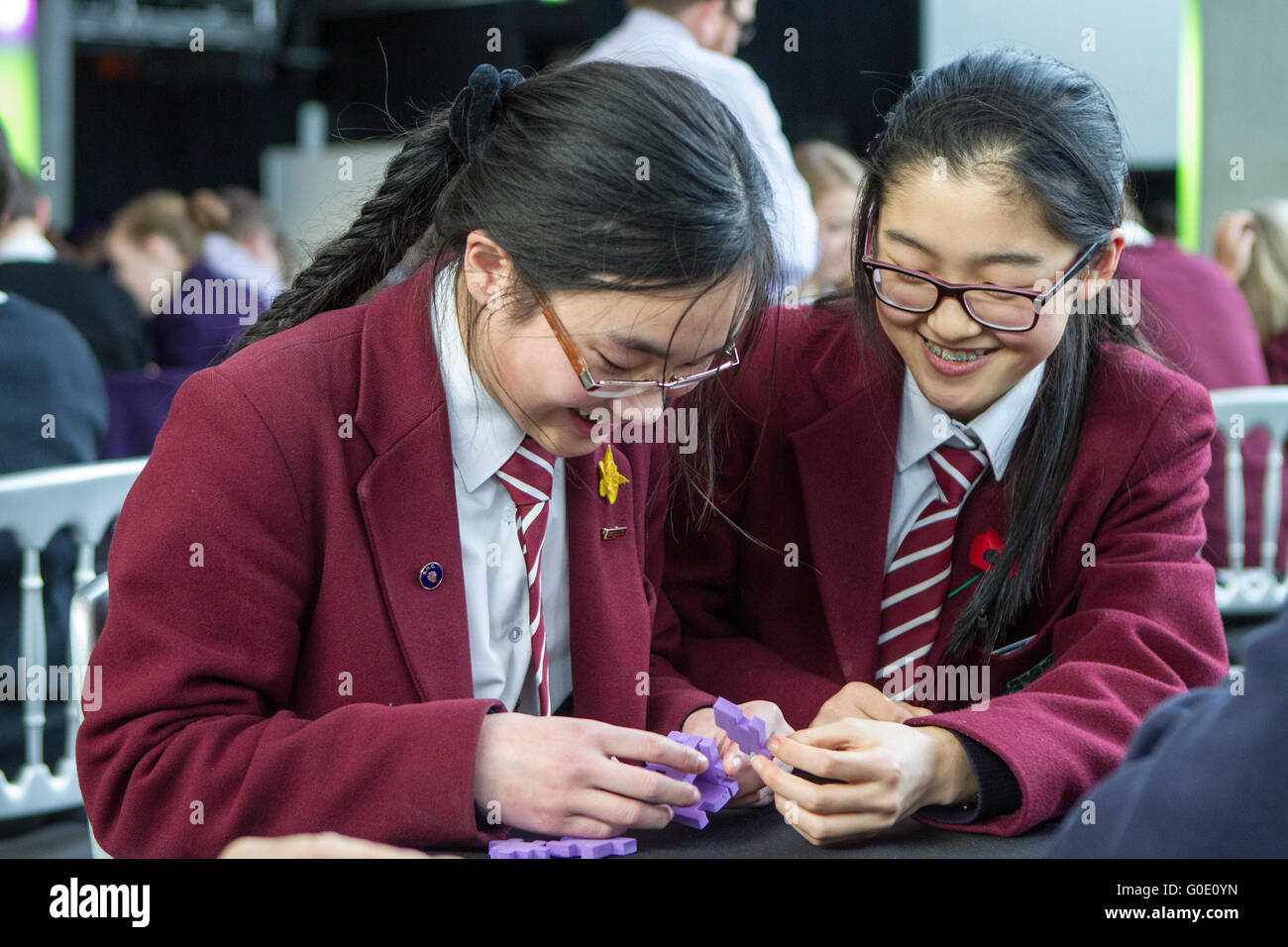 school students enjoying studying Stock Photo - Alamy