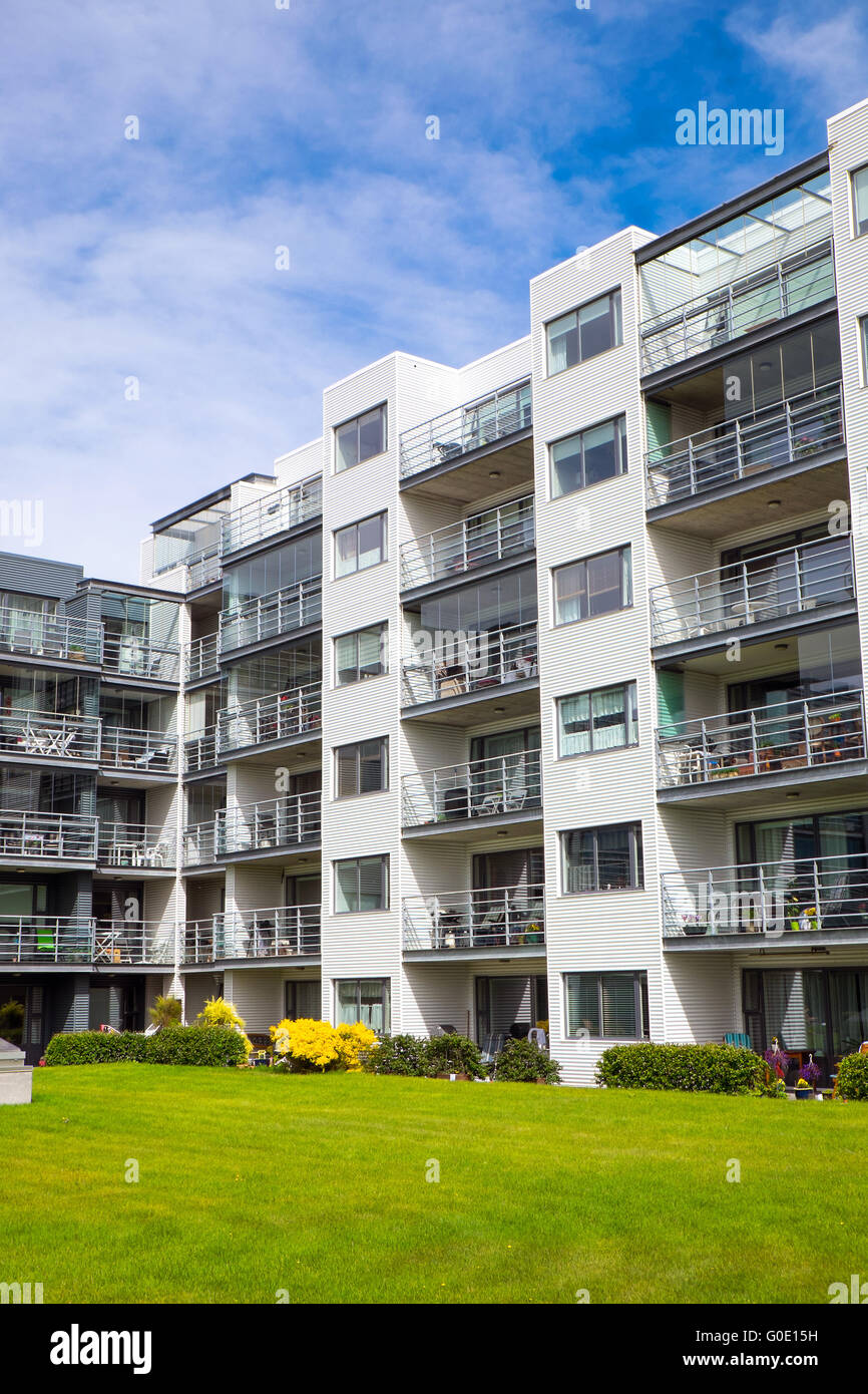 Multi-family building seen in Reykjavik, Iceland Stock Photo - Alamy